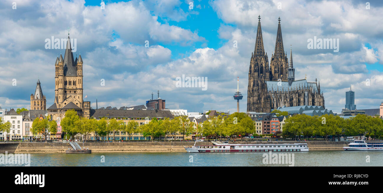 Rathaus, Groß St. Martin, Fernsehturm Colonius, Kölner Dom ...