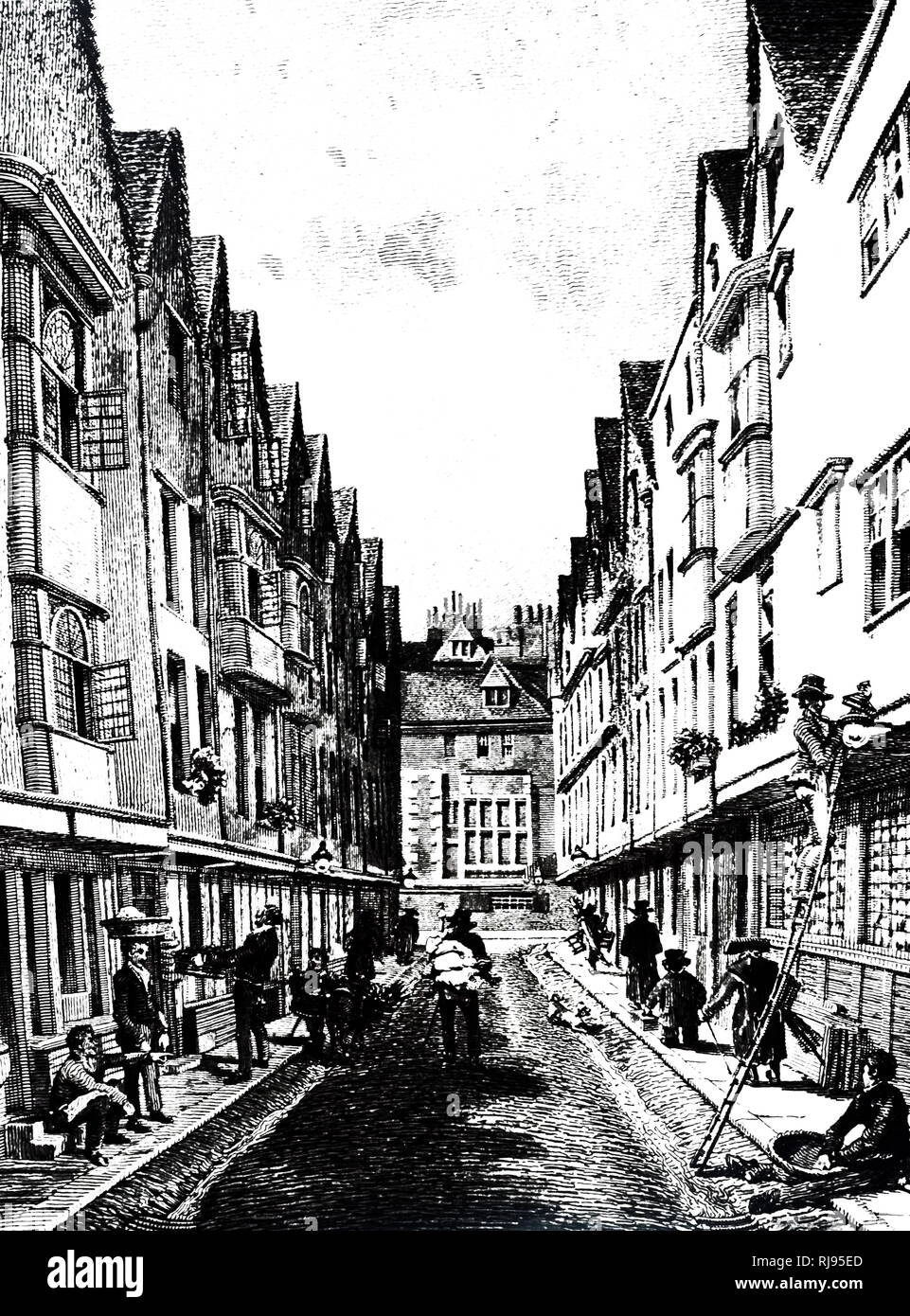 Eine Gravur, Winchester Street, London - nach einer Skizze von John ...