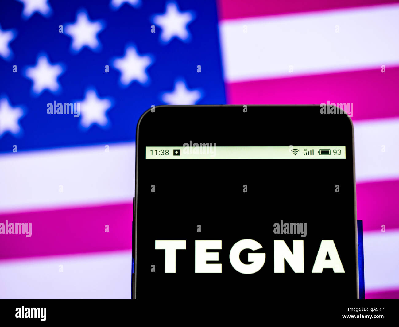 TEGNA Inc. Broadcasting Company Logo auf dem Smartphone angezeigt ...