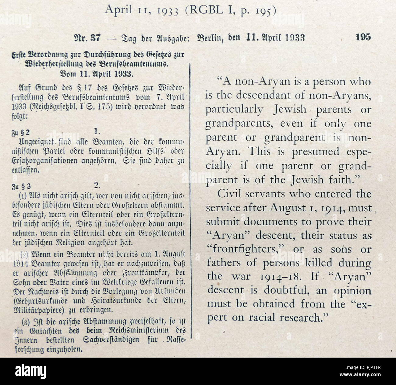 Arische Rasse Stockfotos & Arische Rasse Bilder - Alamy