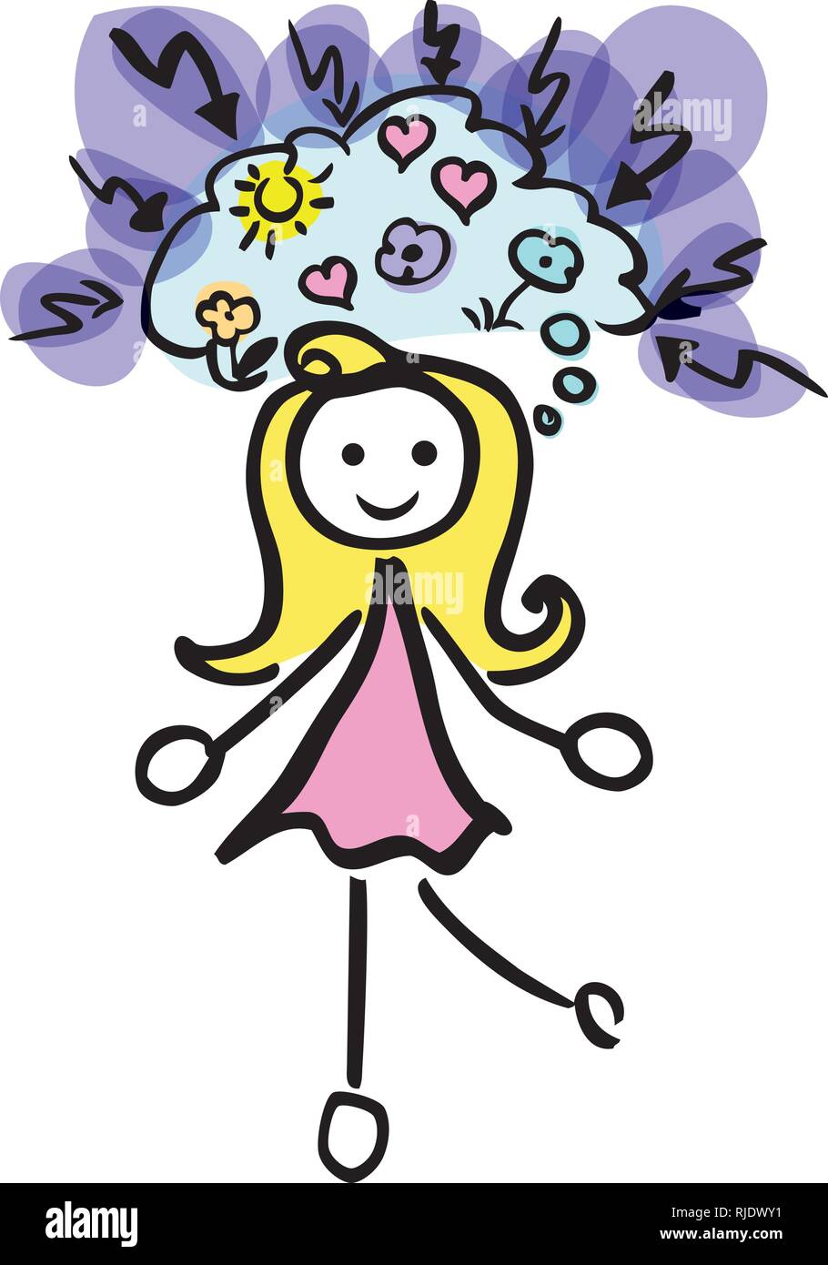 Person possibility thinking window Stock-Vektorgrafiken kaufen - Alamy