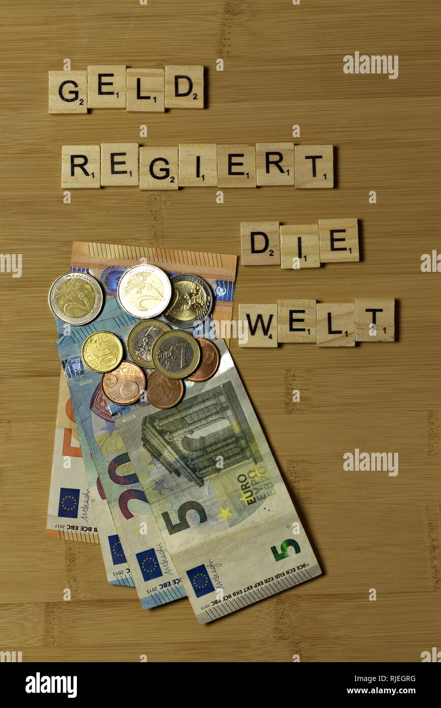 Geld regiert die Welt, deutsche Wort Geld regiert die Welt ...