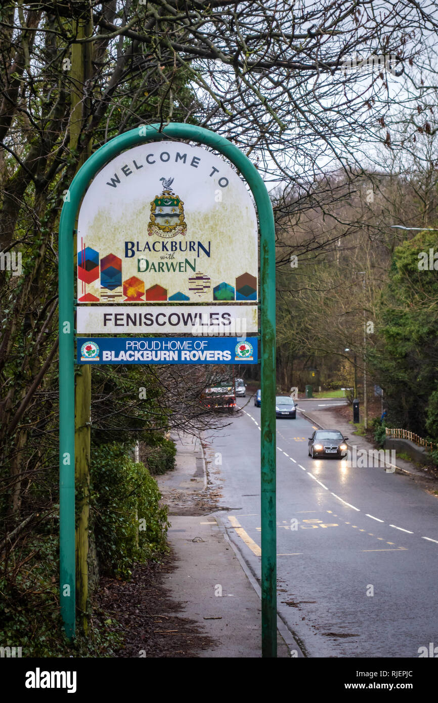 Im Winter bei Feniscowles, Blackburn, Lancashire, England Willkommen in ...