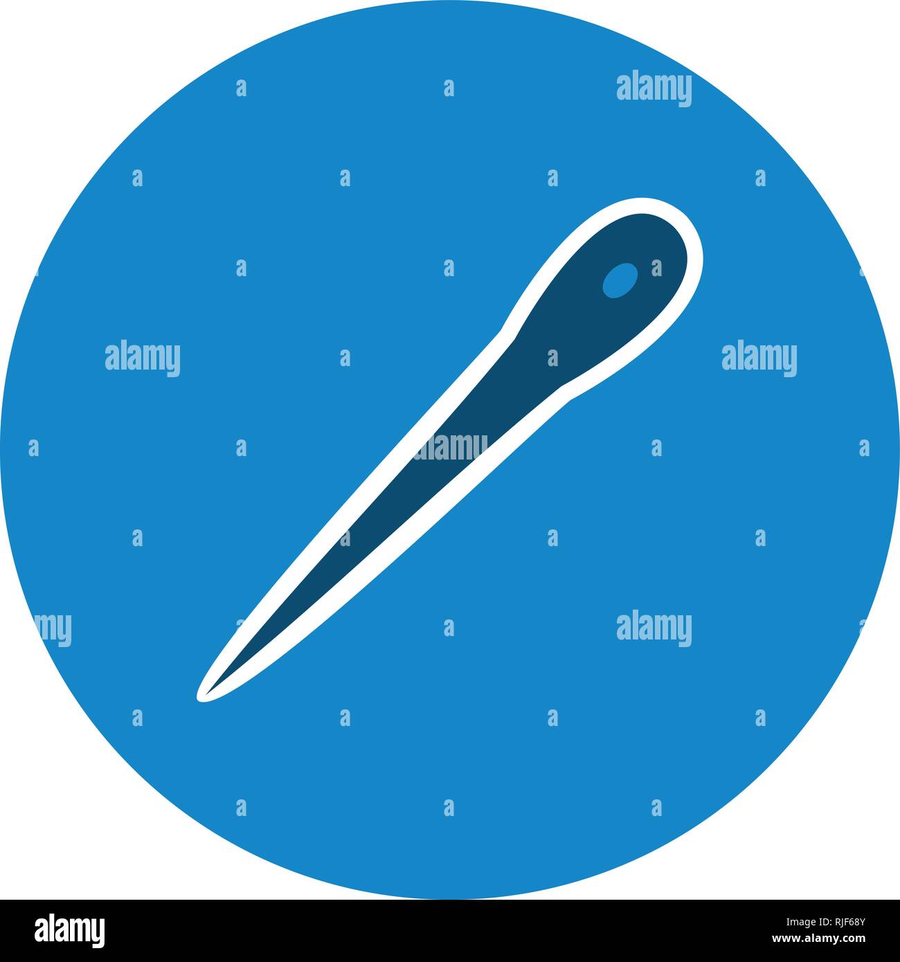 Needle Thread Icon Sewing Sign Stockfotos & Needle Thread Icon Sewing ...