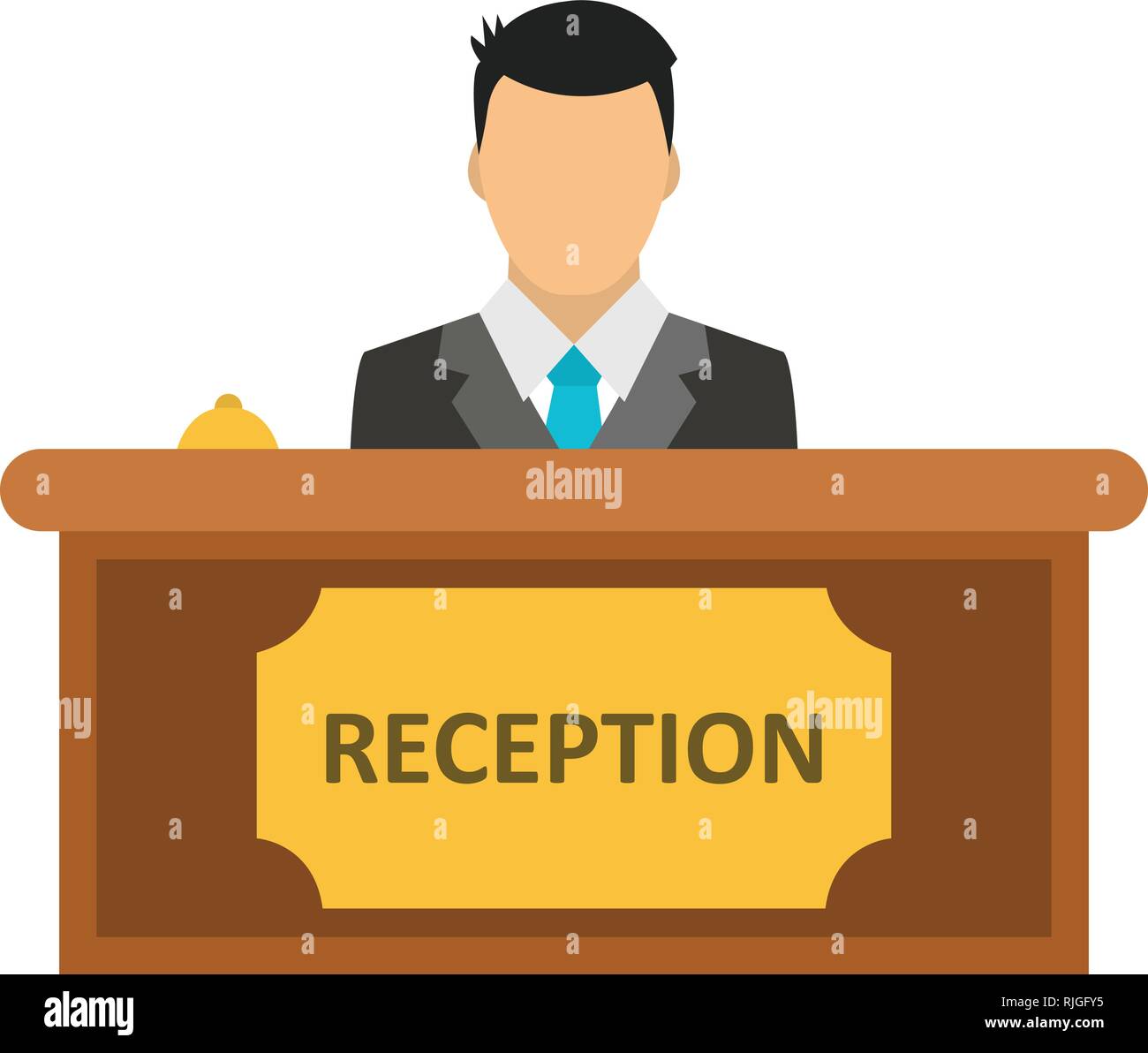 Rezeption Vektor Icon Zeichen Symbol Vektor Illustration für den ...