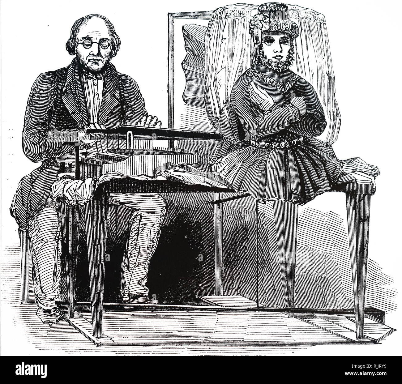 Eine Gravur, Professor Faber spricht Automat, die euphonia, die den ...