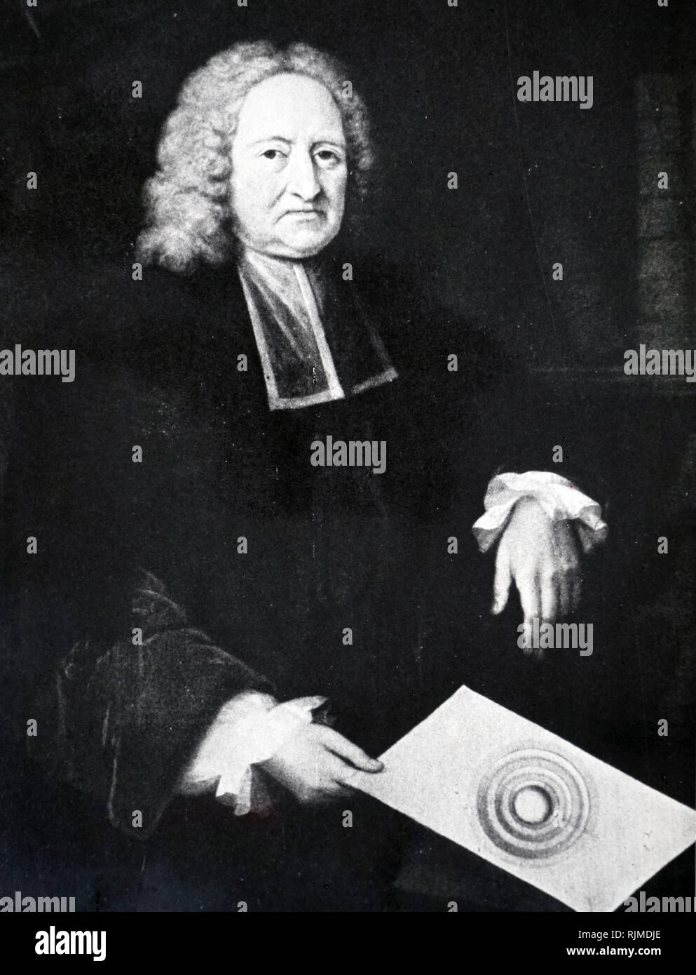 Abbildung: Edmond Halley 1656-1742; Astronom. Nach dem Porträt von ...