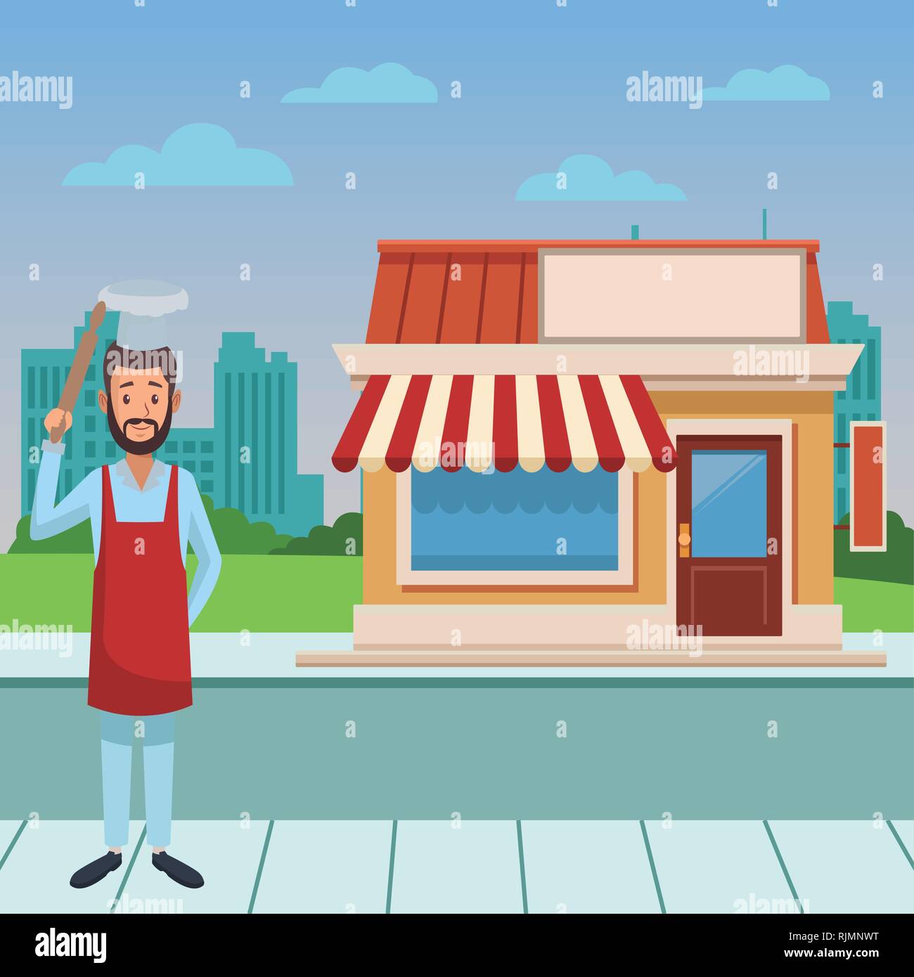 Bakery cartoon Stock-Vektorgrafiken kaufen - Alamy