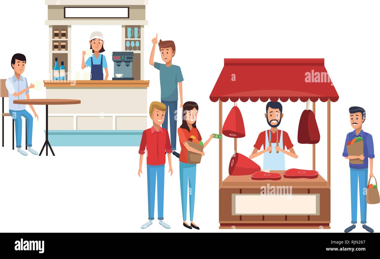 Butcher man vector cartoon -Fotos und -Bildmaterial in hoher Auflösung ...