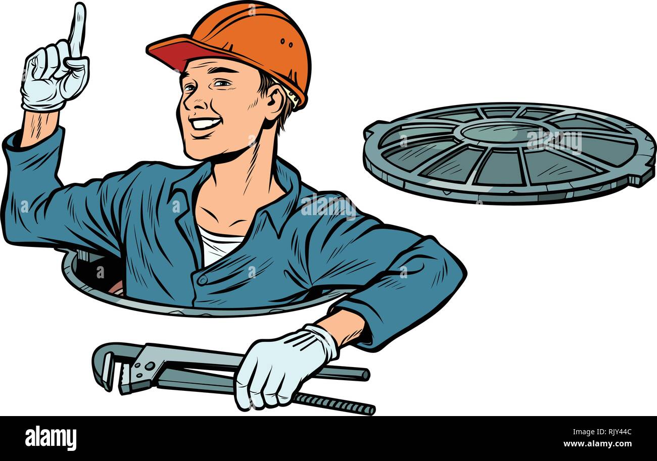 Plumber Mechanic Handyman Cartoon Character Stockfotos & Plumber ...