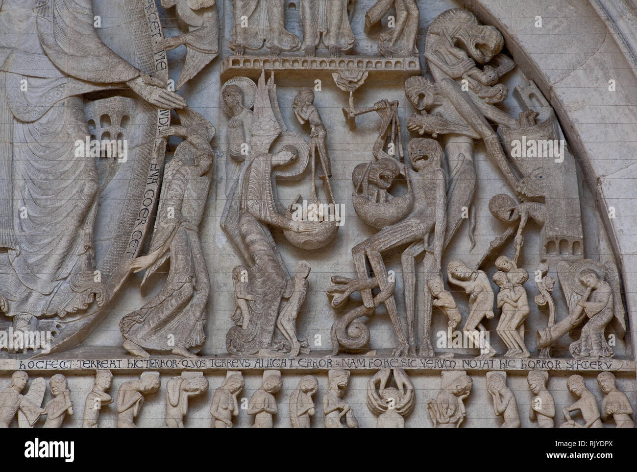 Autun, Kathedrale St-Lazare, Weltgerichtsportal um 1135 von Meister ...