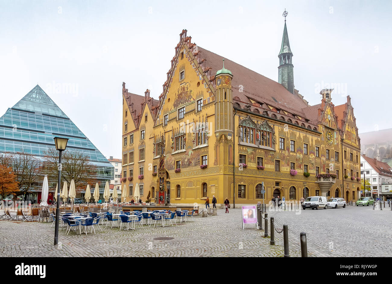 Das historische Rathaus der Stadt Ulm, Deutschland Stockfotografie - Alamy