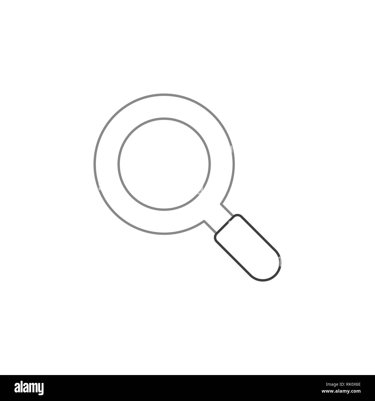 Flaches Design Stil Vector Illustration der Lupe oder Lupe Symbol auf ...