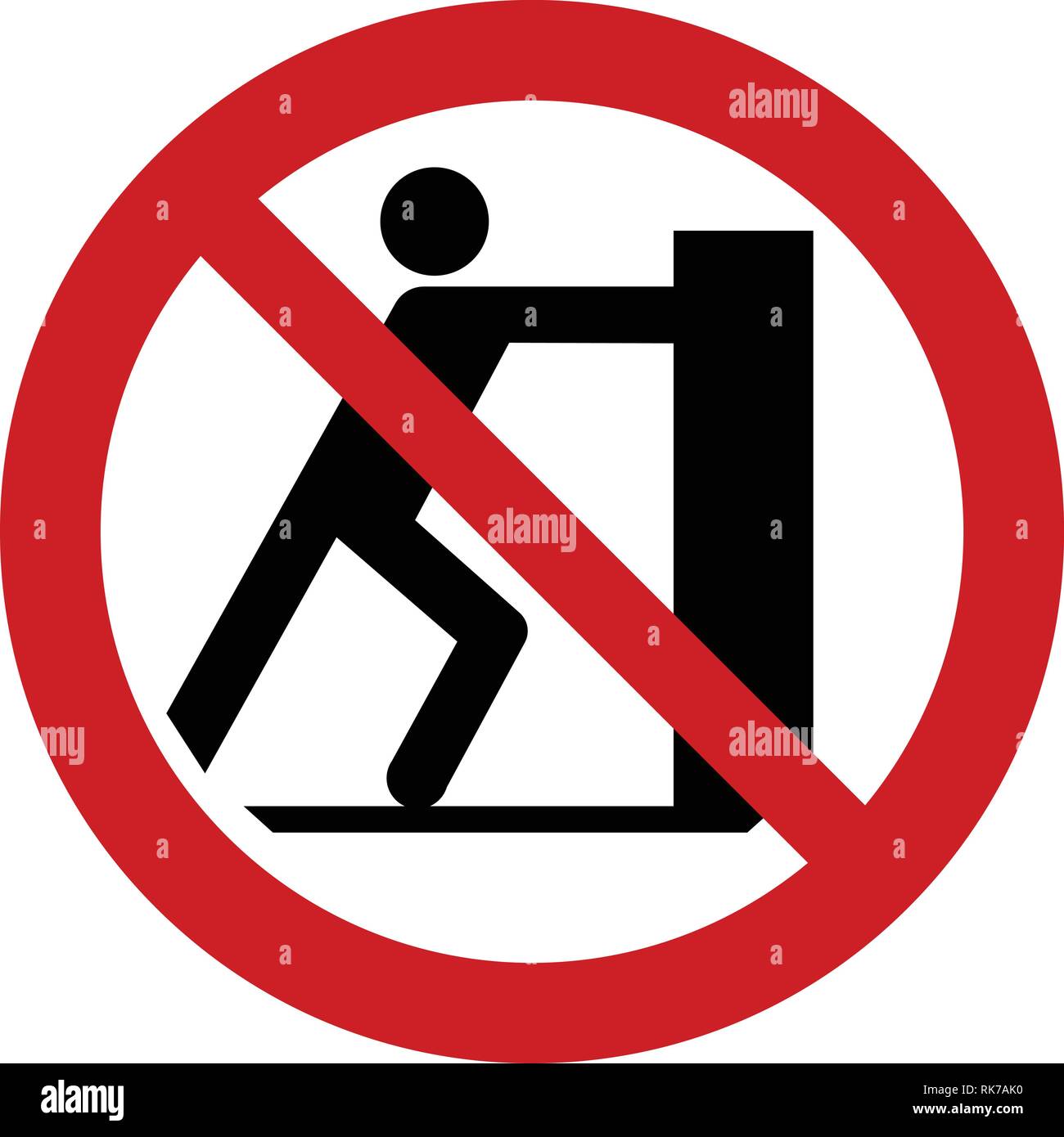 Verbotsschild schubsen -Fotos und -Bildmaterial in hoher Auflösung – Alamy