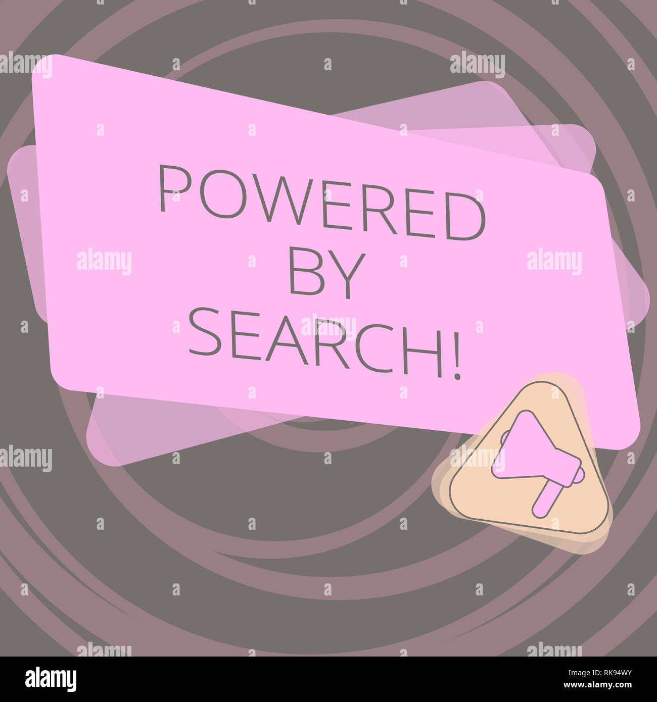 Text Zeichen angezeigt Powered By suchen. Konzeptionelle foto ...