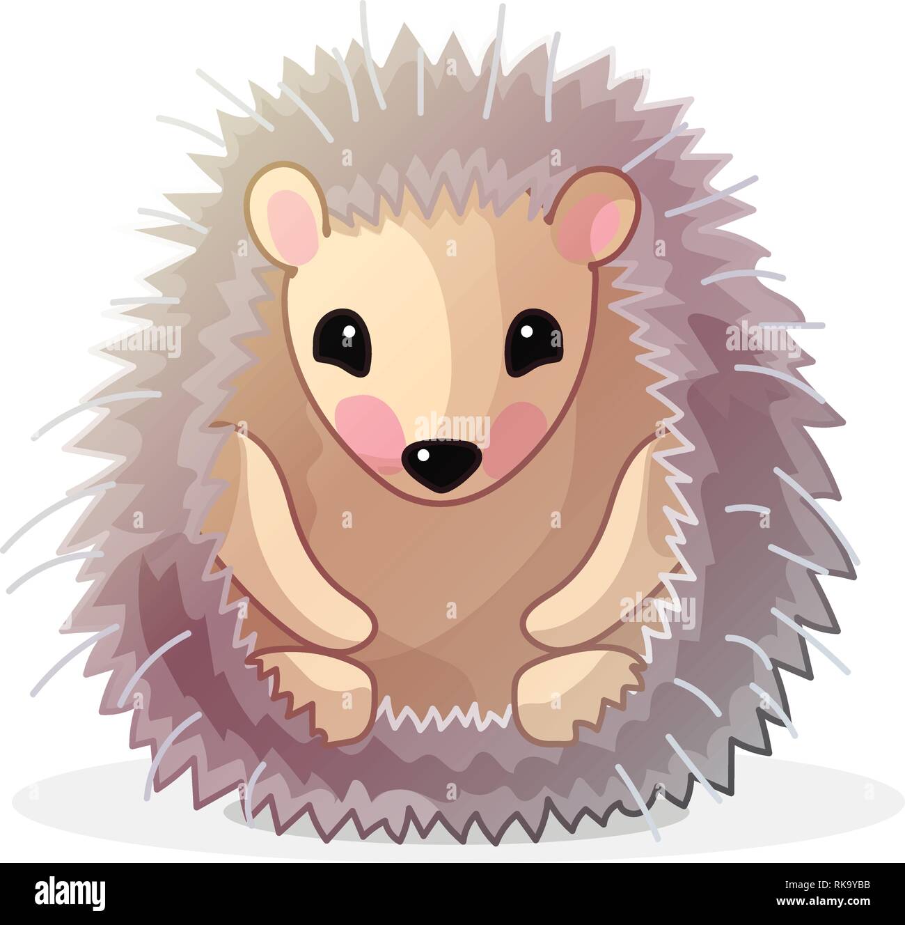 Vektor cartoon Animal clipart: cute Igel Stock-Vektorgrafik - Alamy