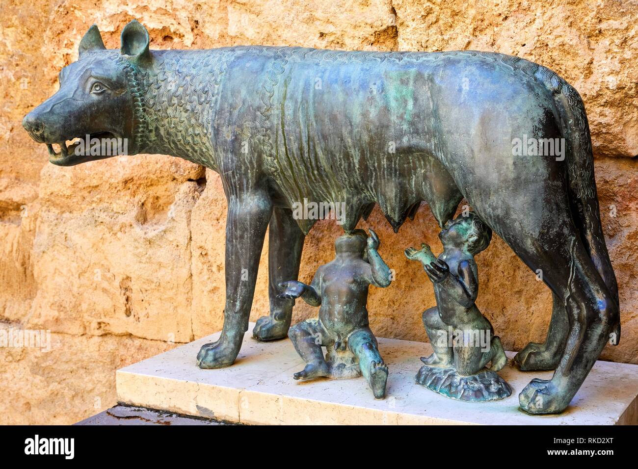 Wolfsstatue Mit Romulus und Remus Stockfotos und -bilder Kaufen - Alamy