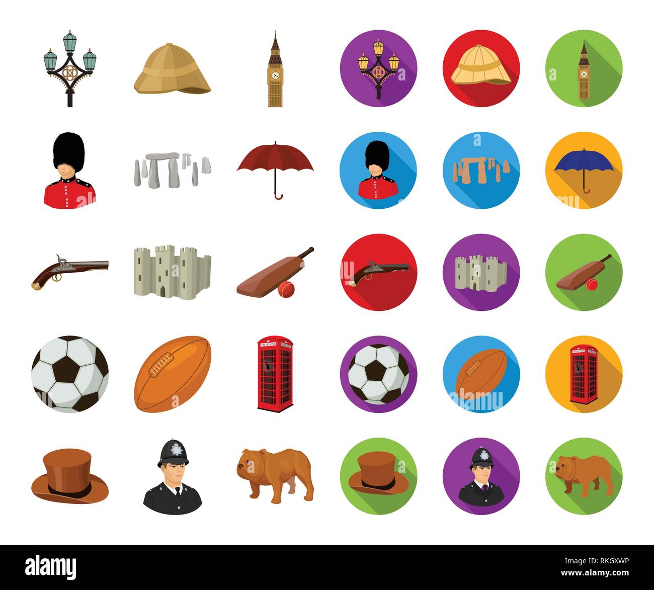 Attraktion, Kugel, bat, Ben, big, Bulldogge, Kabine, Cartoon, flach ...