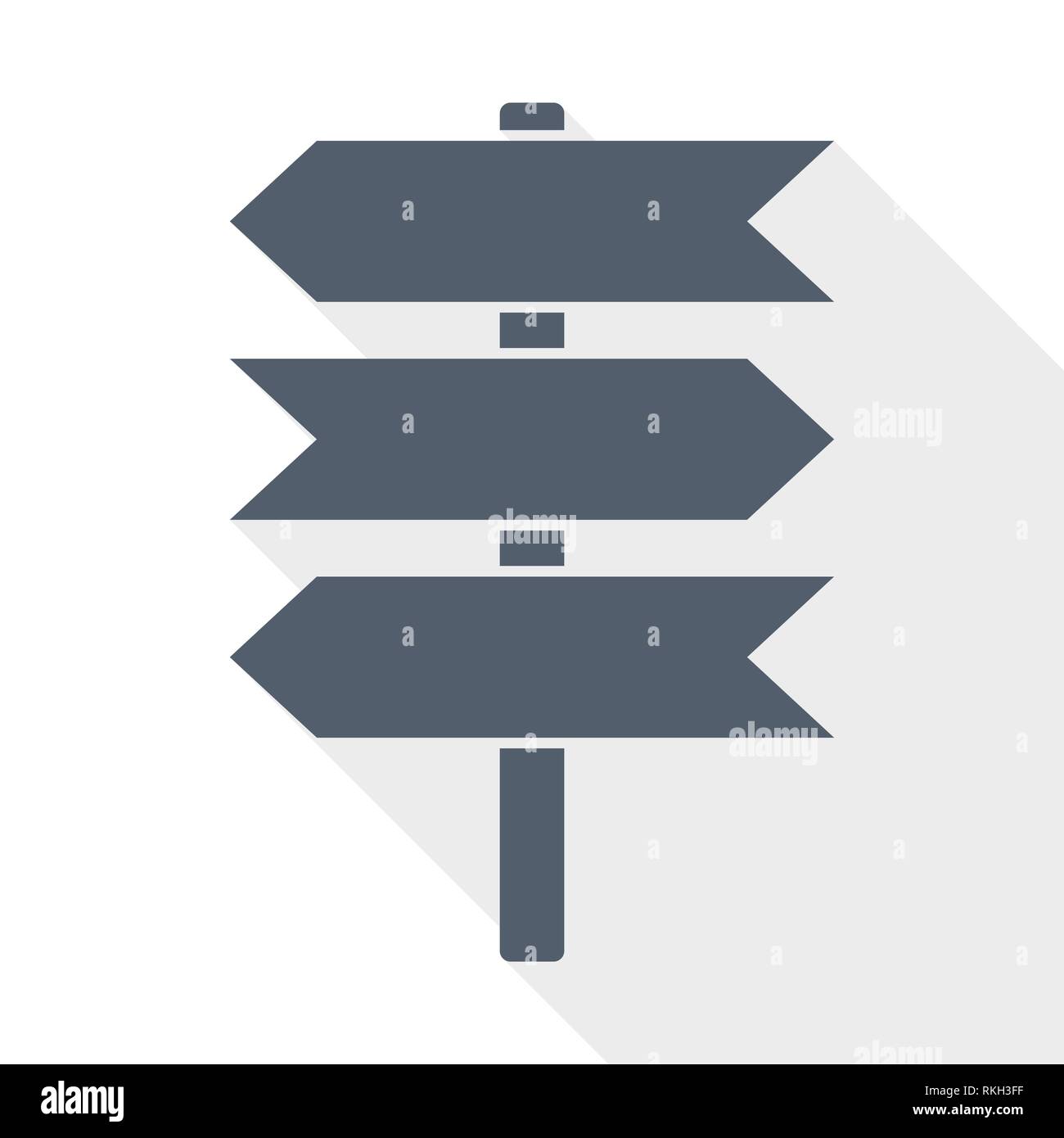 Wegweiser Vektorsymbol, Richtungspfeile Abbildung Stock-Vektorgrafik ...