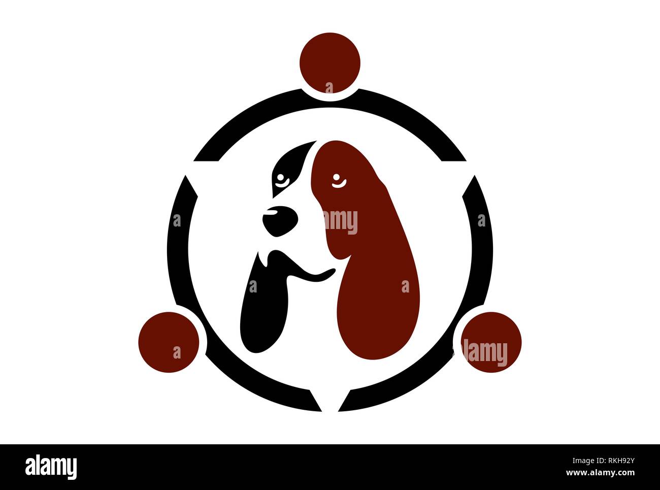 Hund logo Konzept Symbol vektor Haustiere vektor Konzept flache ...