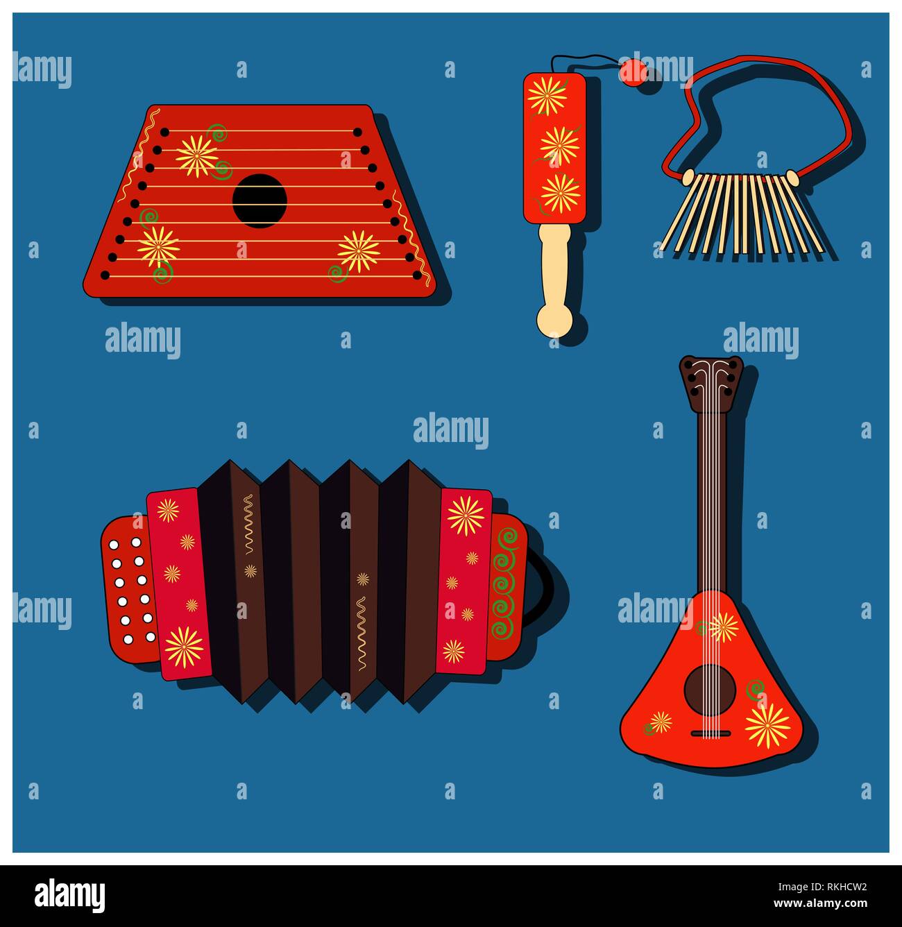 Akkordeon stil Stock-Vektorgrafiken kaufen - Alamy