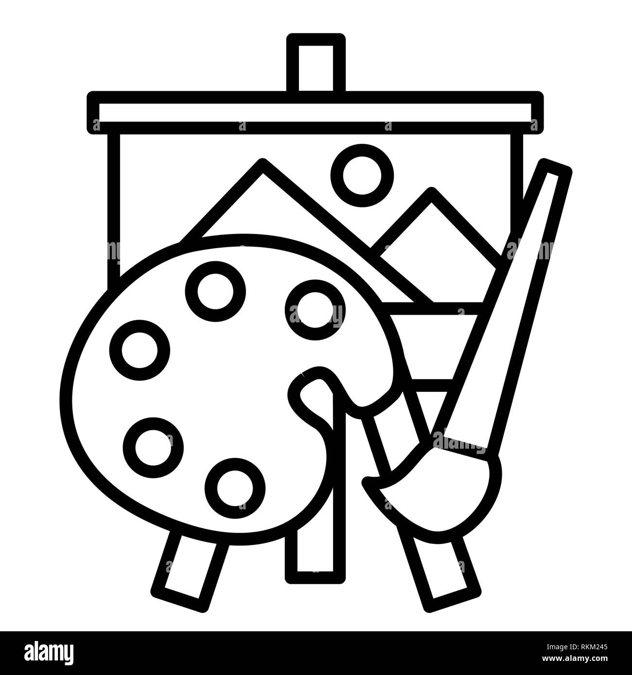 Umriss symbol malen Ausgeschnittene Stockfotos und -bilder - Alamy