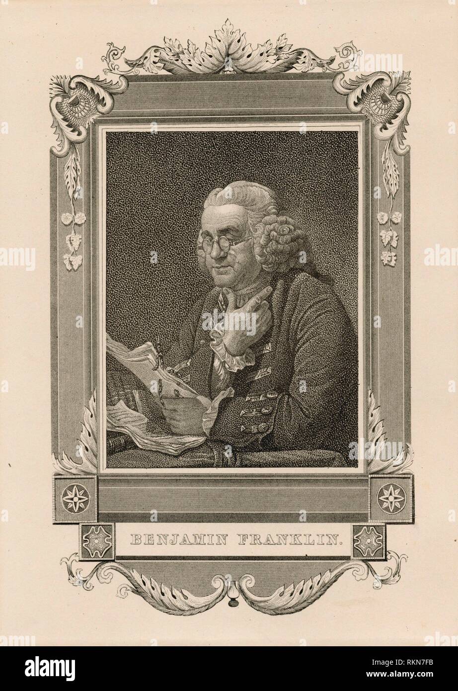 Benjamin Franklin. Martin, David (1737-1797) (Künstler). Emmet Sammlung ...