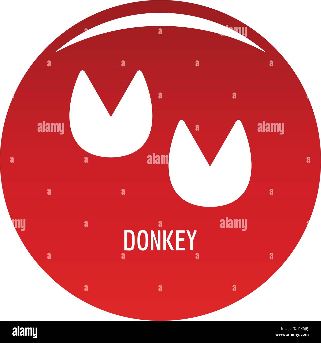 Esel Symbol Schritt. Einfache Abbildung: Esel schritt Vektor Icon für ...