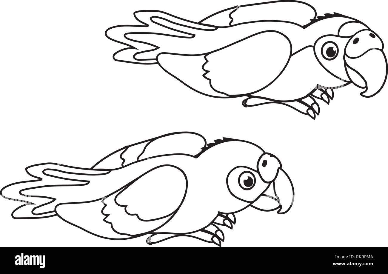 Vektor cartoon Animal clipart ara Papageien, Aras Stock-Vektorgrafik ...