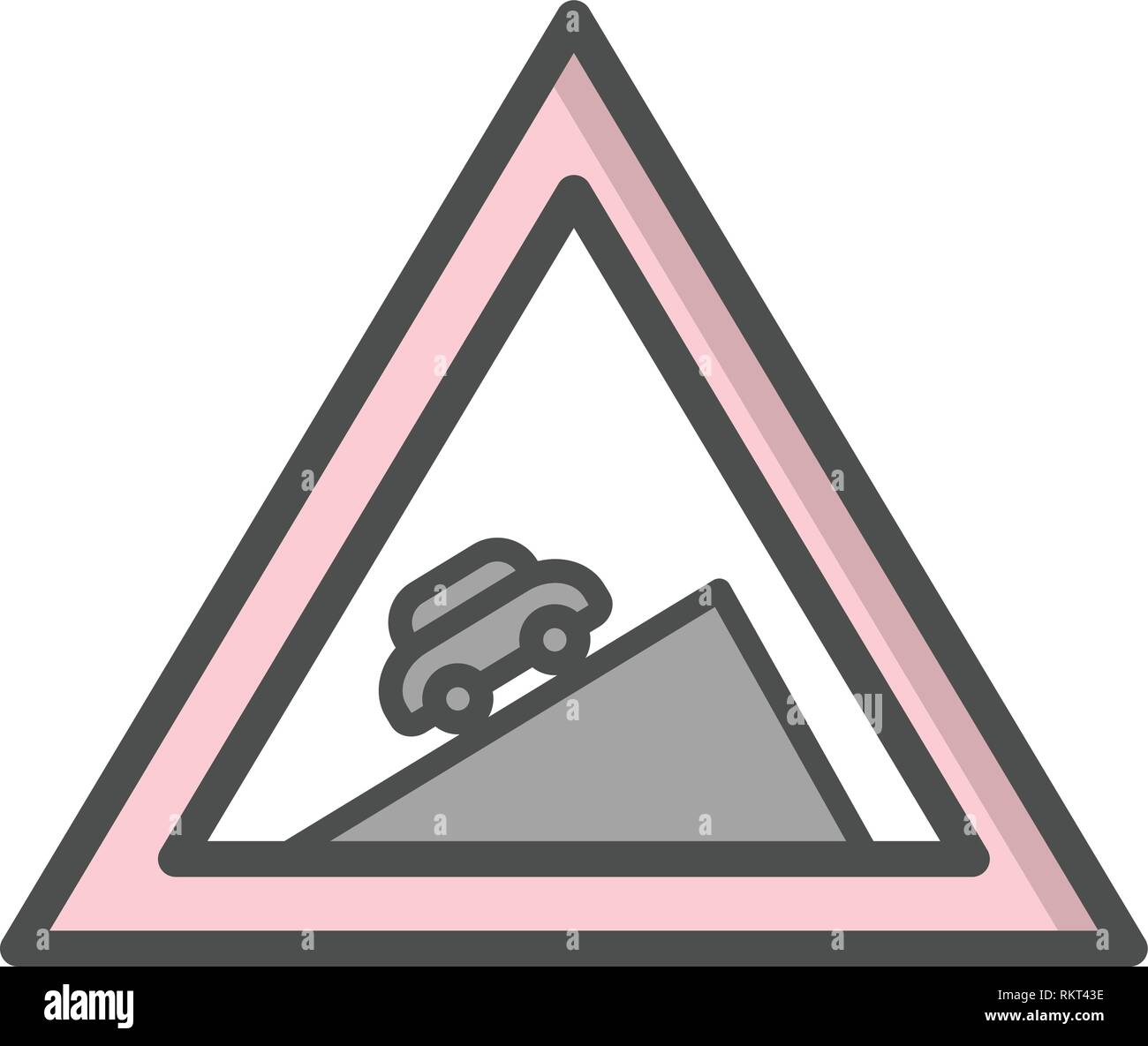 Vektor steilen Aufstieg Symbol Zeichen Symbol Vektor Illustration für ...