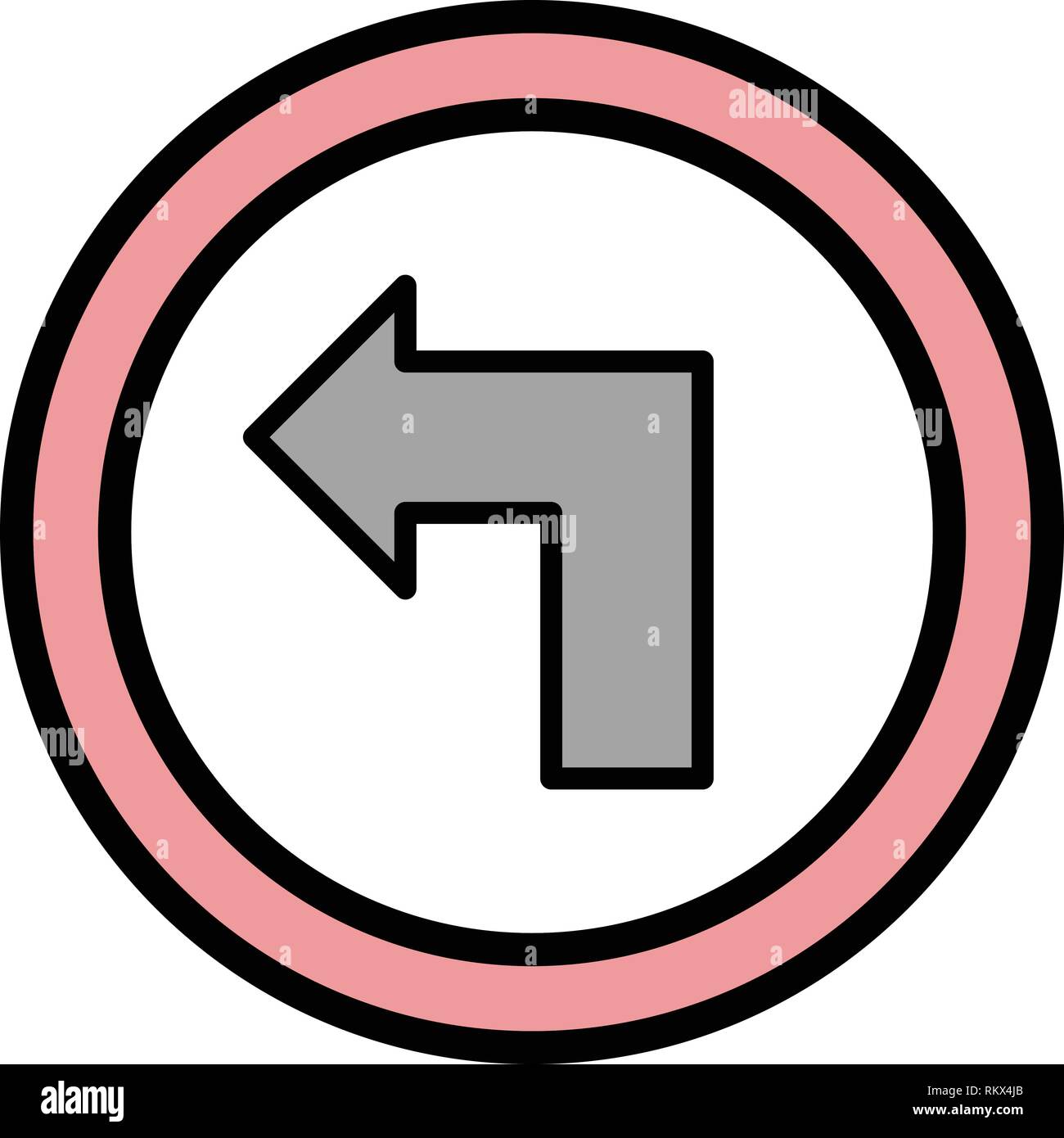 Vektor nach links Symbol Zeichen Symbol Vektor Illustration für den ...