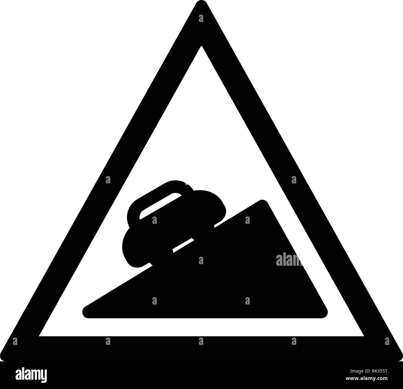 Vektor steilen Aufstieg Symbol Zeichen Symbol Vektor Illustration für ...