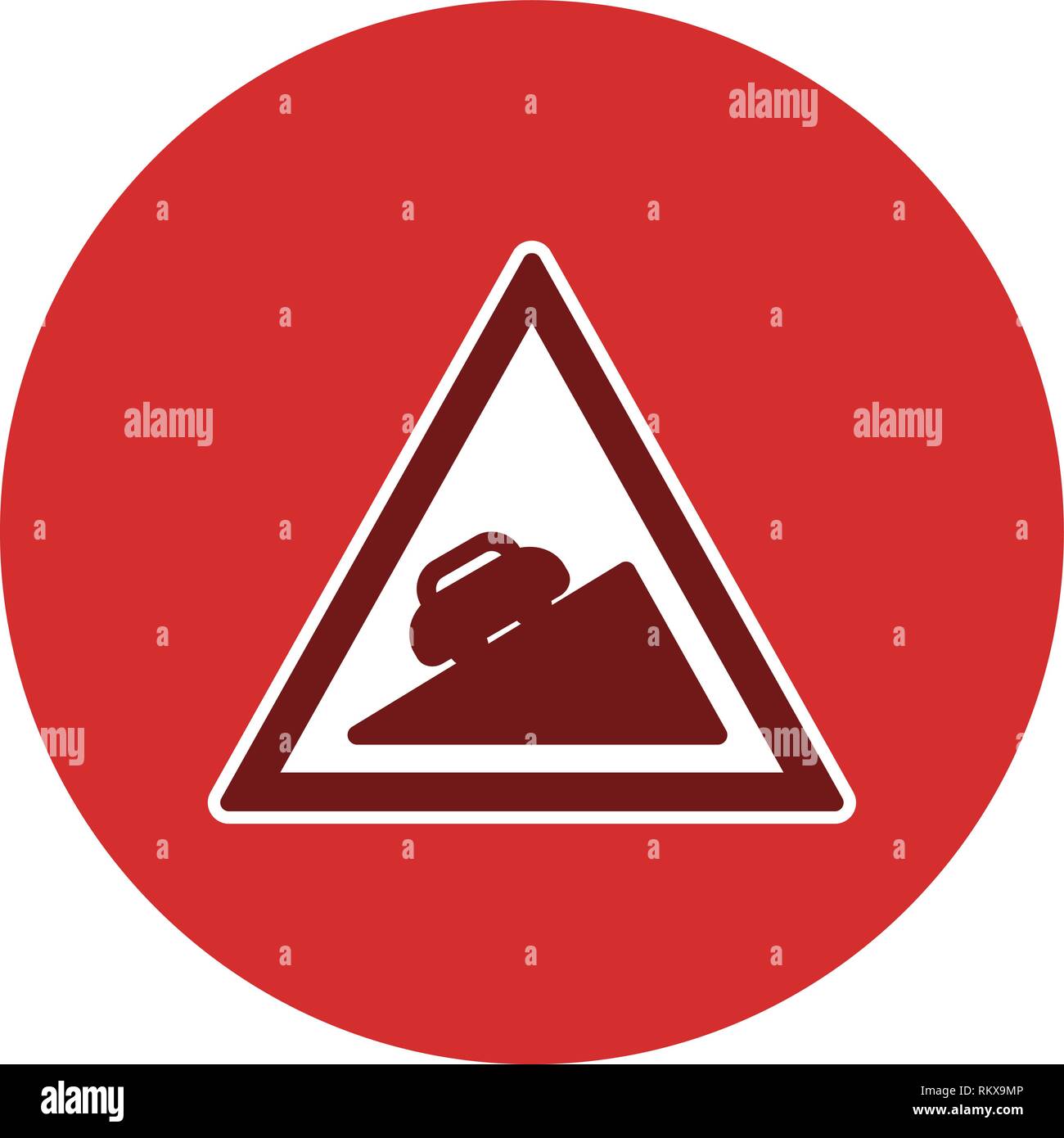 Vektor steilen Aufstieg Symbol Zeichen Symbol Vektor Illustration für ...
