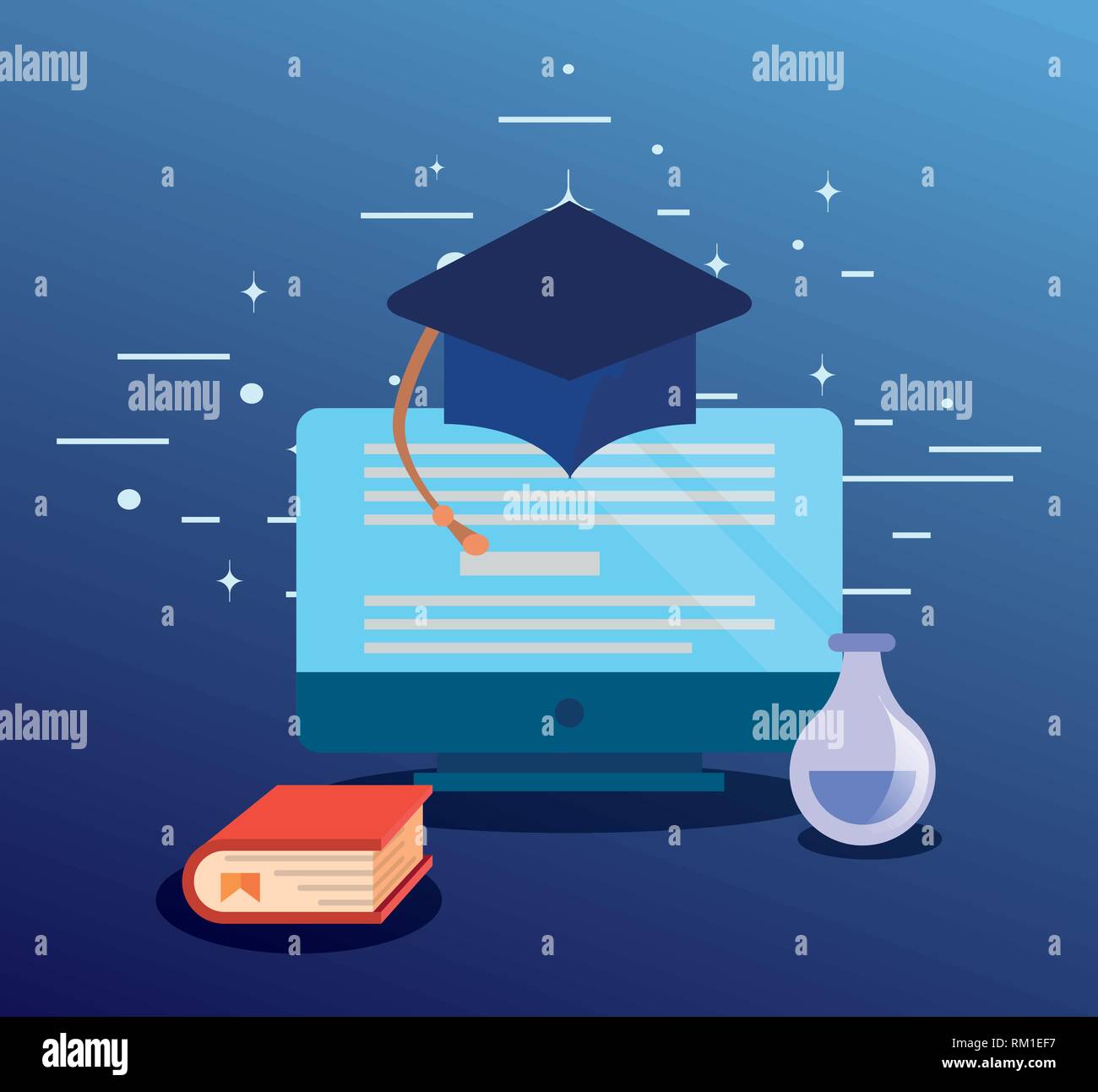 Informatik Reagenzglas buch Staffelung hat online Bildung Vector ...