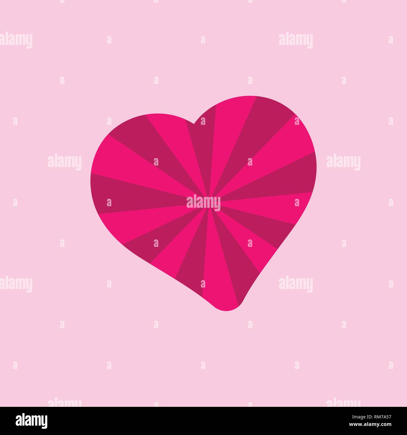 Herz-muster Strahlung, Konzentration, radial, der rosa Valentinstag ...