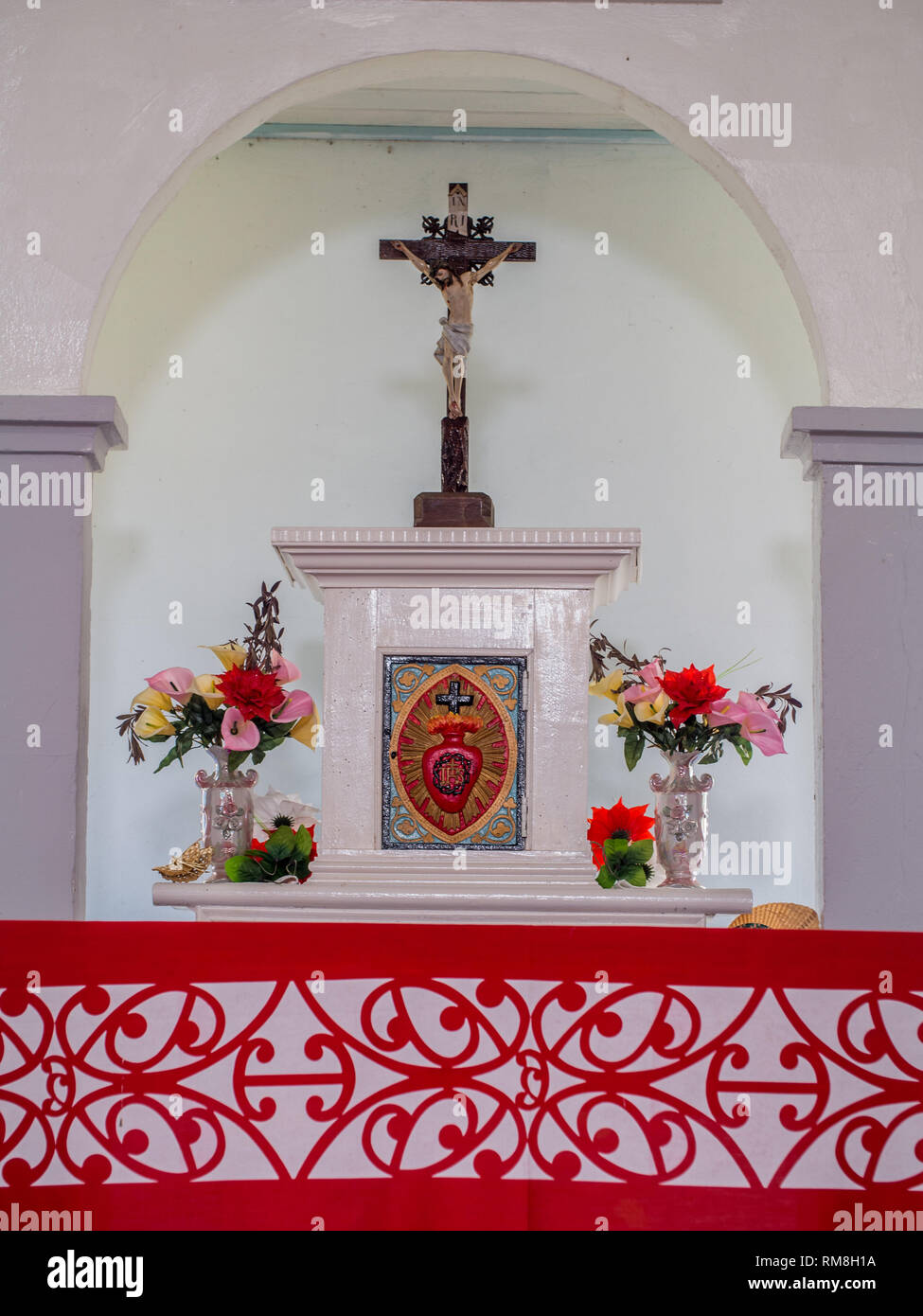 Altar und stoff mit maori design hato kereti kirche -Fotos und ...