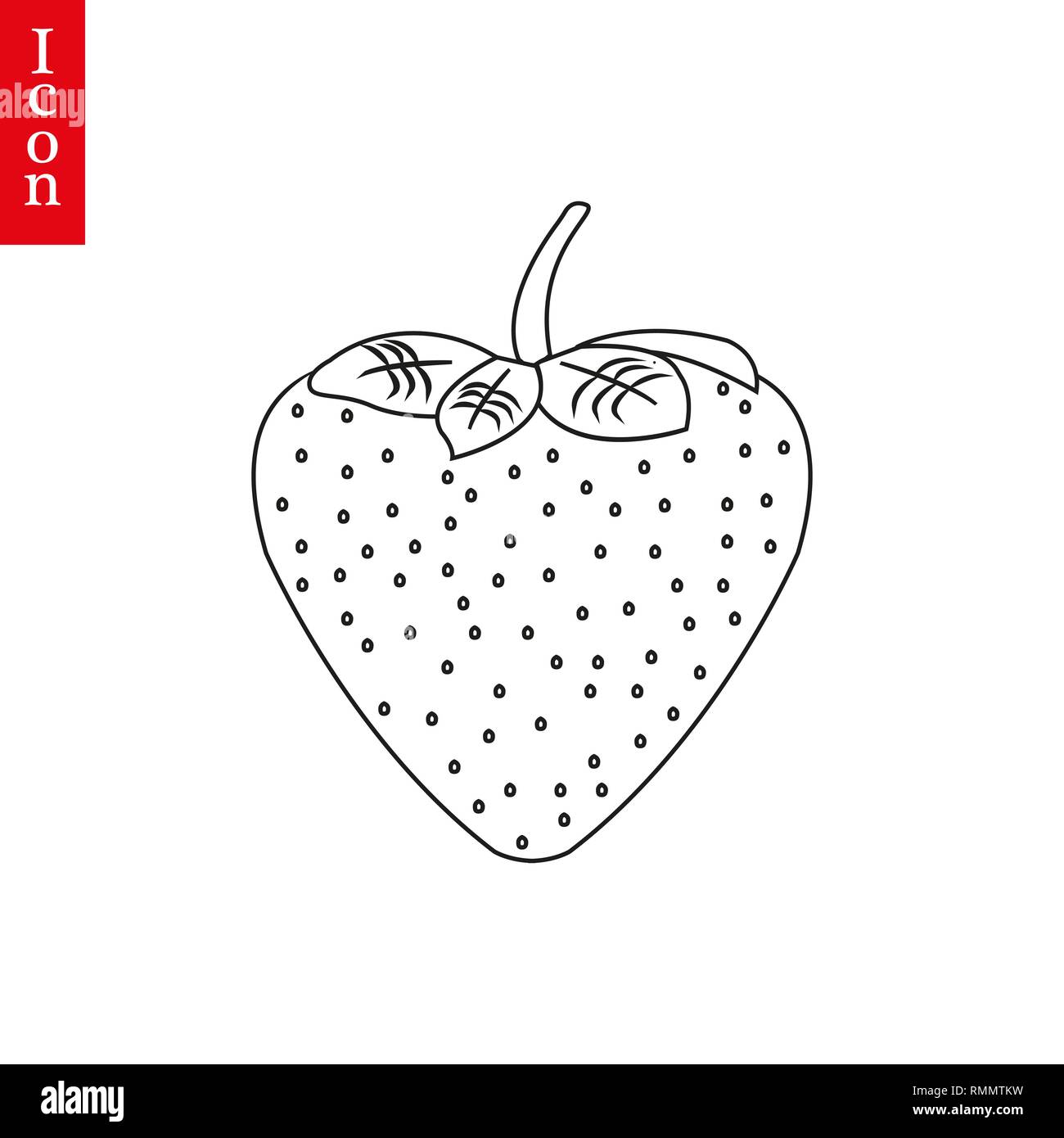 Erdbeere Symbol Vektor. Übersicht Früchte, Erdbeere Symbol. Trendige ...