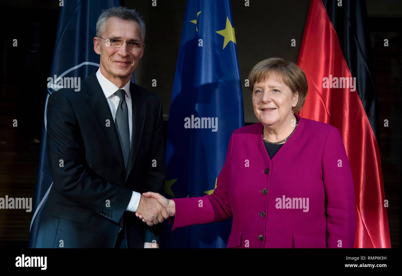 München, Deutschland. 16 Feb, 2019. Bundeskanzlerin Angela Merkel (CDU ...