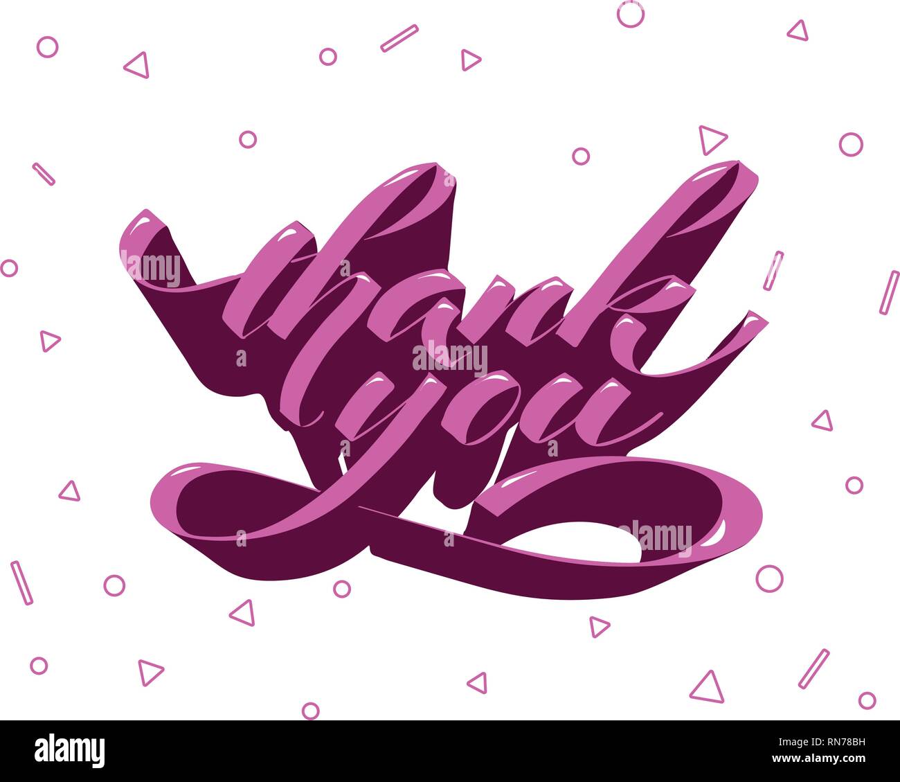 Herzlichen dank handlettering Ausgeschnittene Stockfotos und -bilder ...