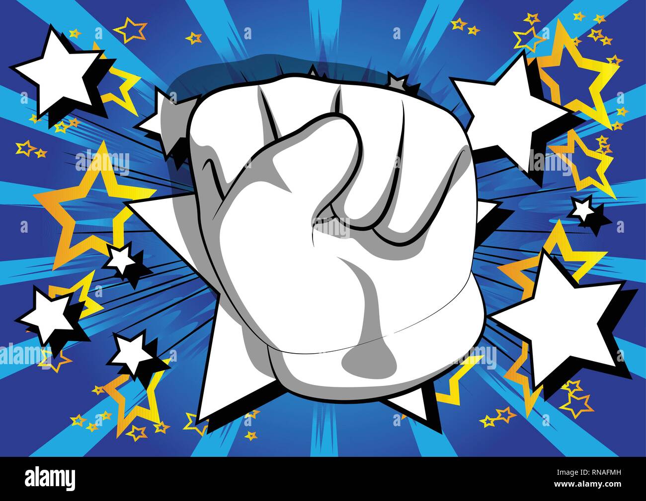 Vektor cartoon Hand macht den Menschen Faust Geste. Illustrierte hand ...