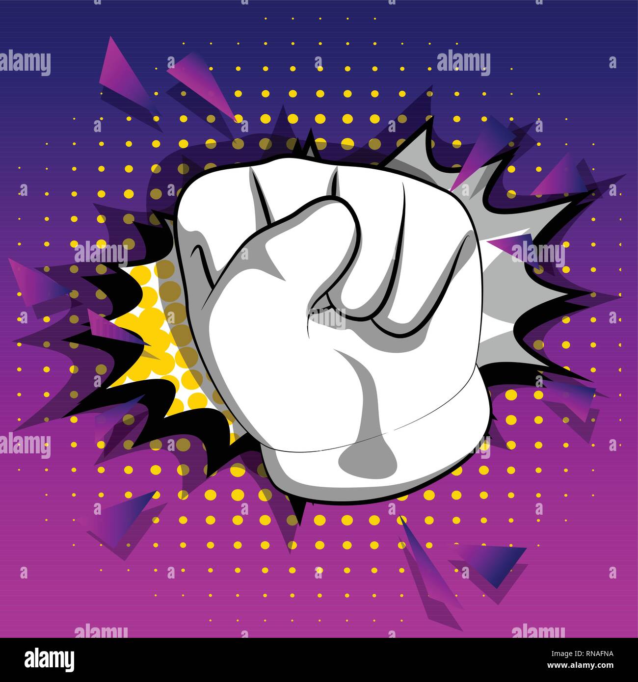 Vektor cartoon Hand macht den Menschen Faust Geste. Illustrierte hand ...