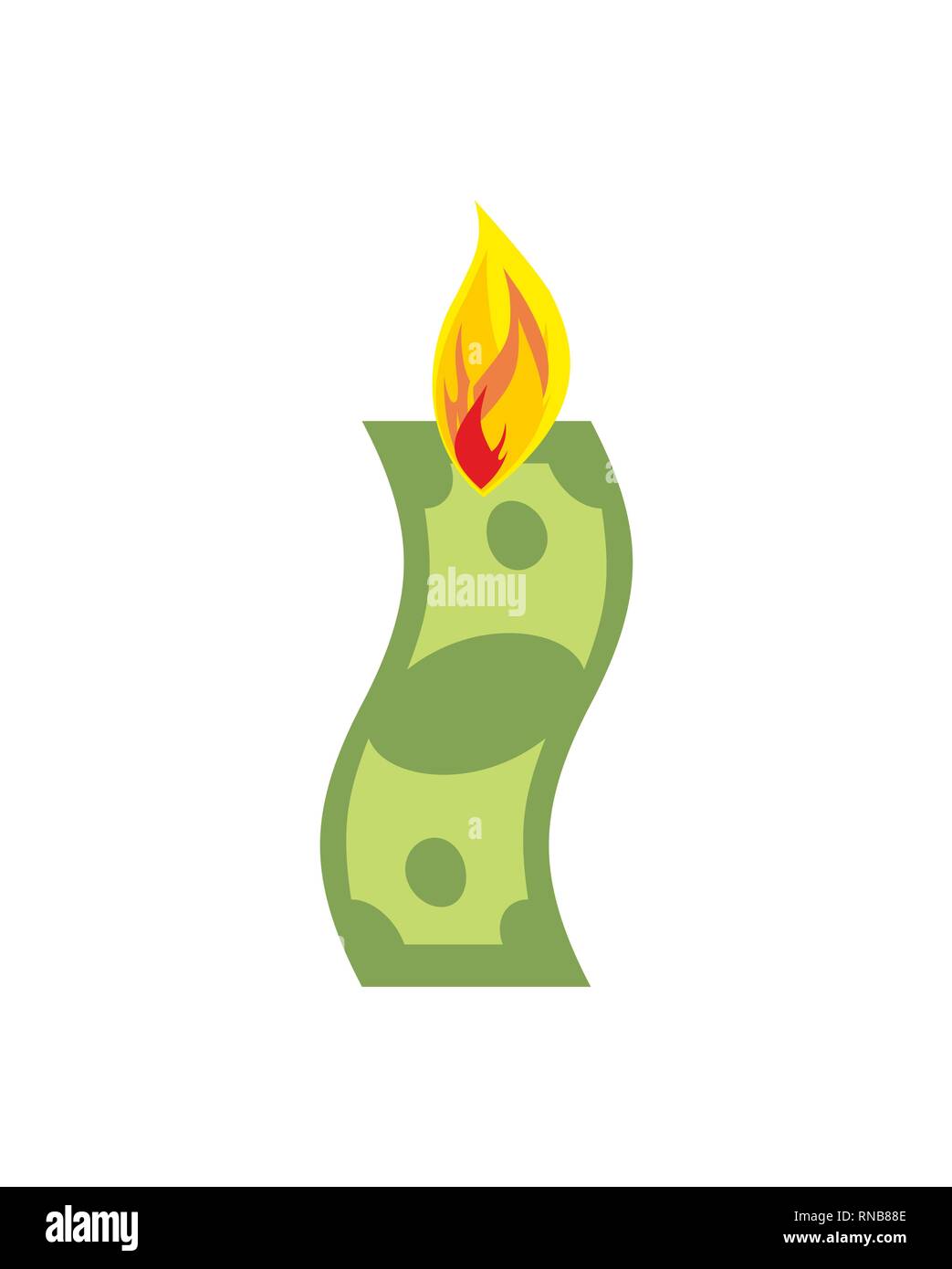 Geld verbrennen Stock-Vektorgrafiken kaufen - Alamy