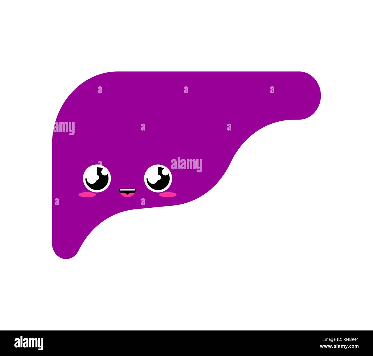 Leber niedlich. Lustig internen Organ Cartoon Stil. Die menschliche ...