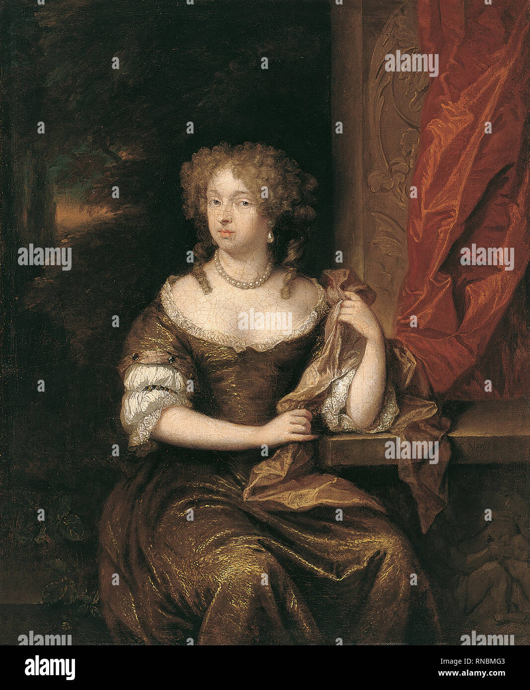 Caspar Netscher (Heidelberg (?), 1639 - Den Haag, 1684). Bildnis einer ...