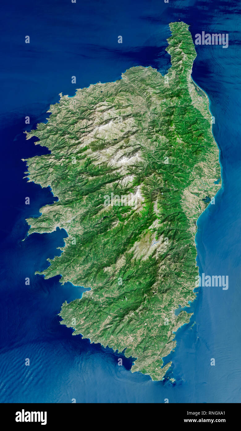 Luftaufnahme der Insel Korsika, Frankreich Stockfotografie - Alamy