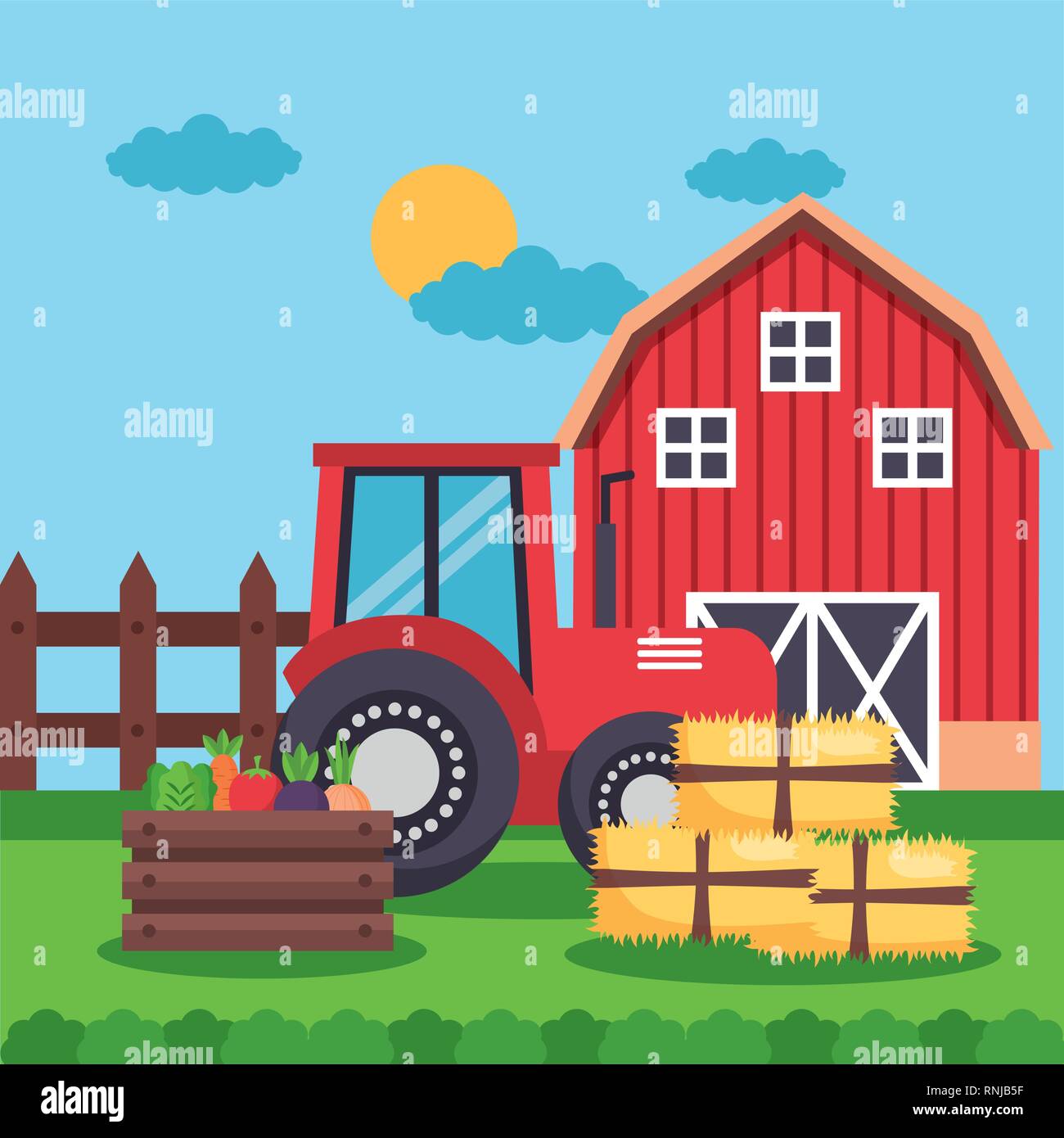 Cartoon Traktor Stockfotos und -bilder Kaufen - Alamy