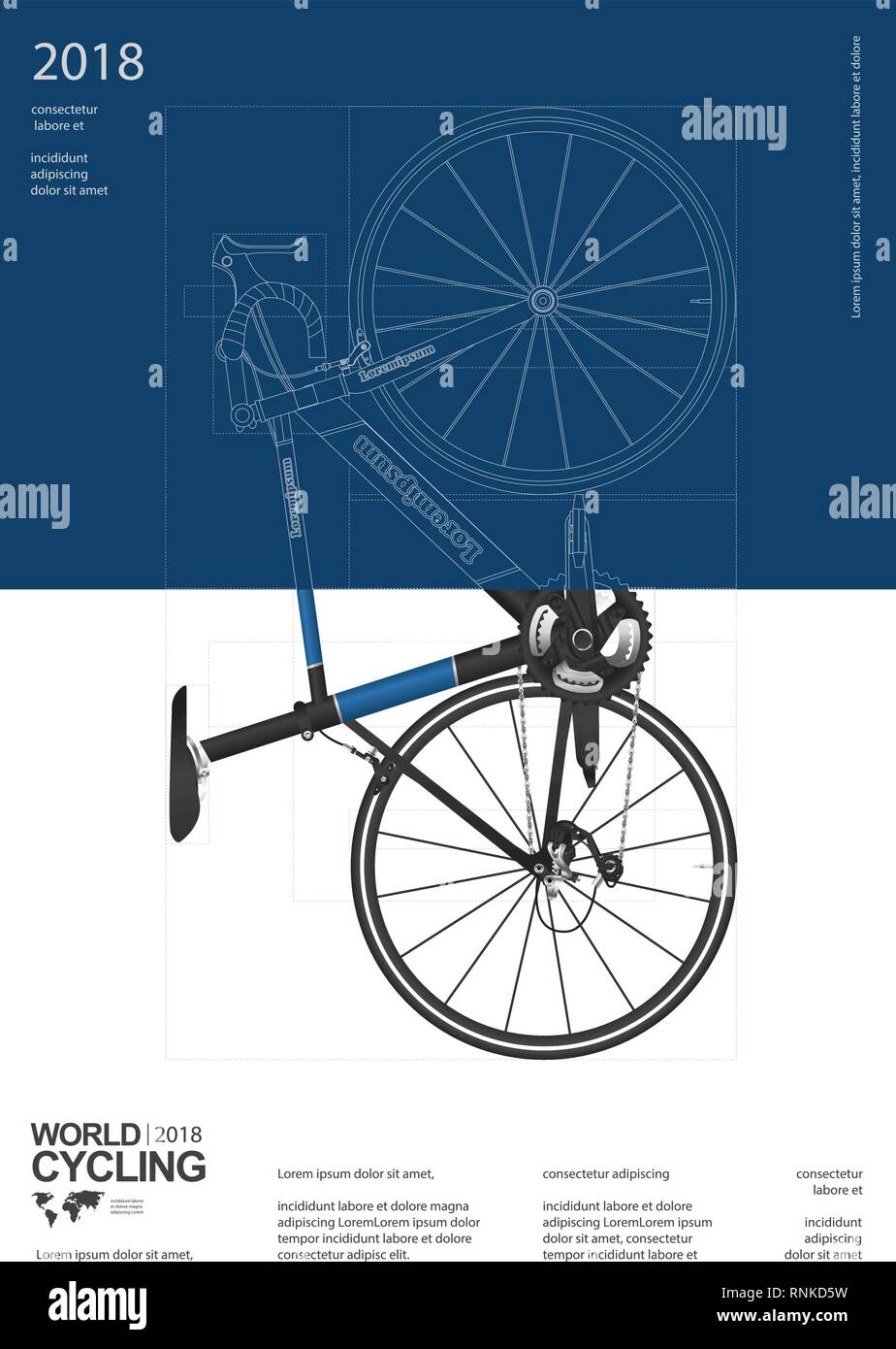 Radfahren Poster Design Template Vector Illustration Stock-Vektorgrafik ...