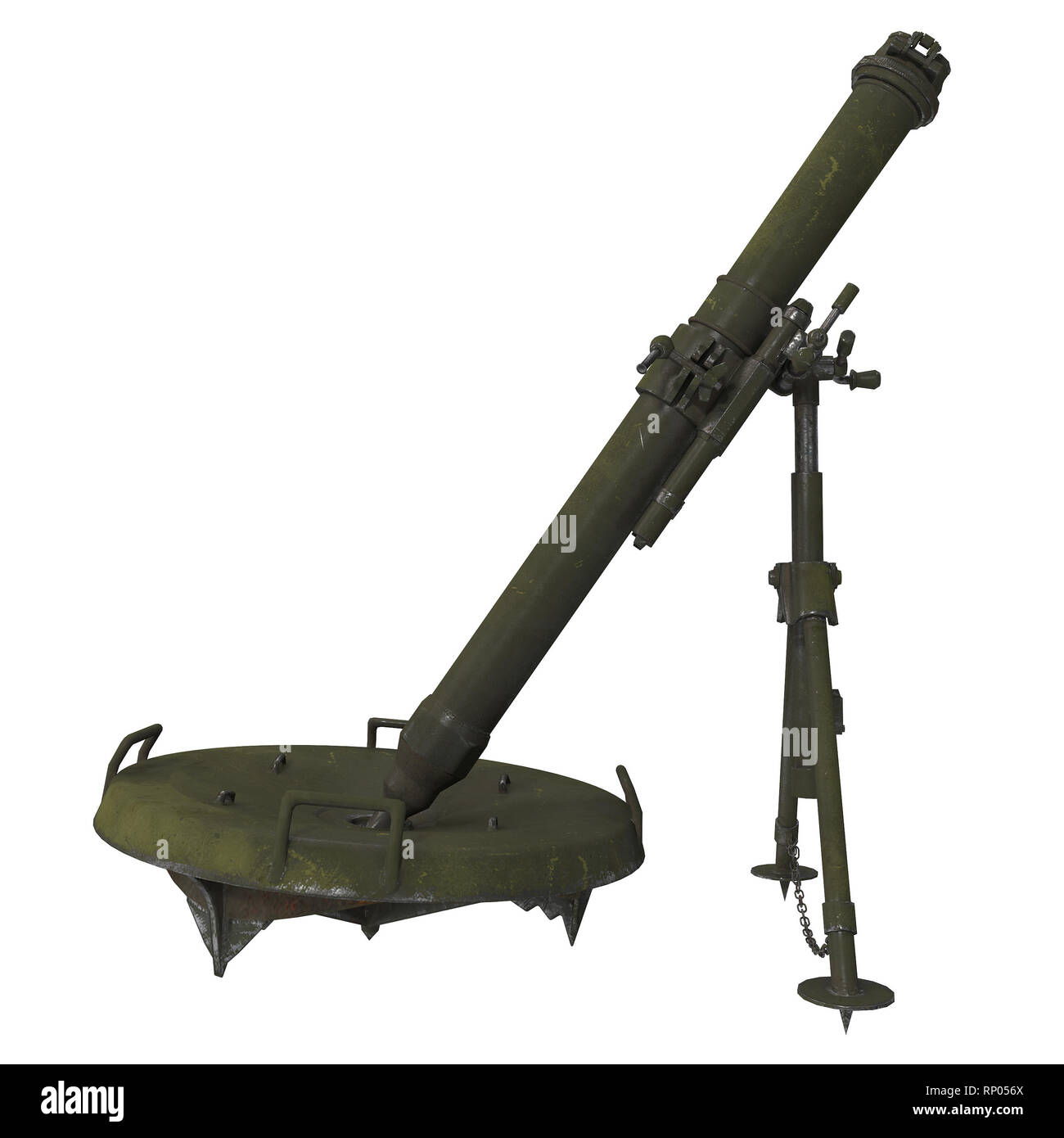 Die 120-mm-Mörser Kanone gun 2 B11. 3D-Darstellung Stockfotografie - Alamy