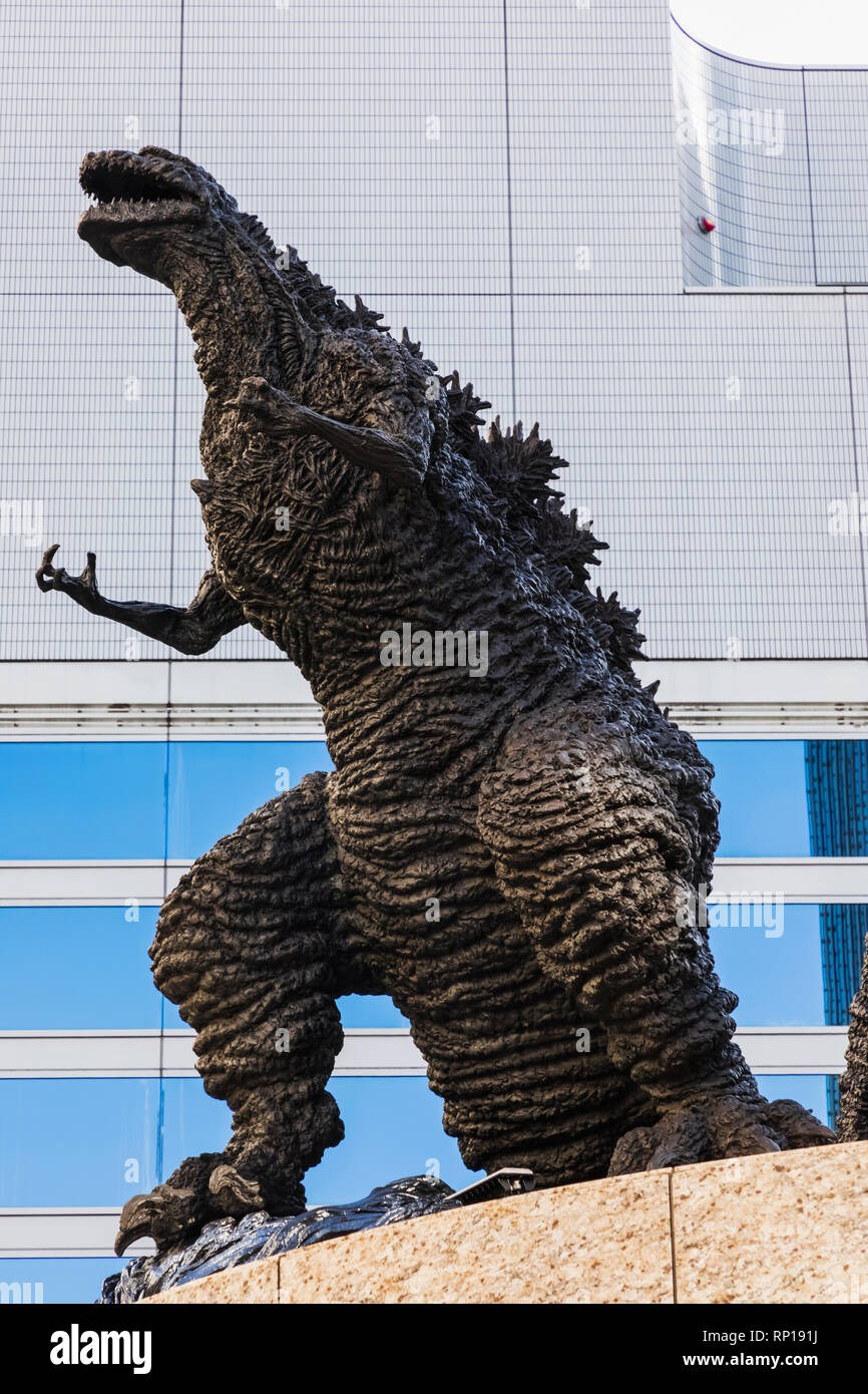 Japan, Honshu, Tokio, Yurakucho, Hibiya, Godzilla Square, riesige ...