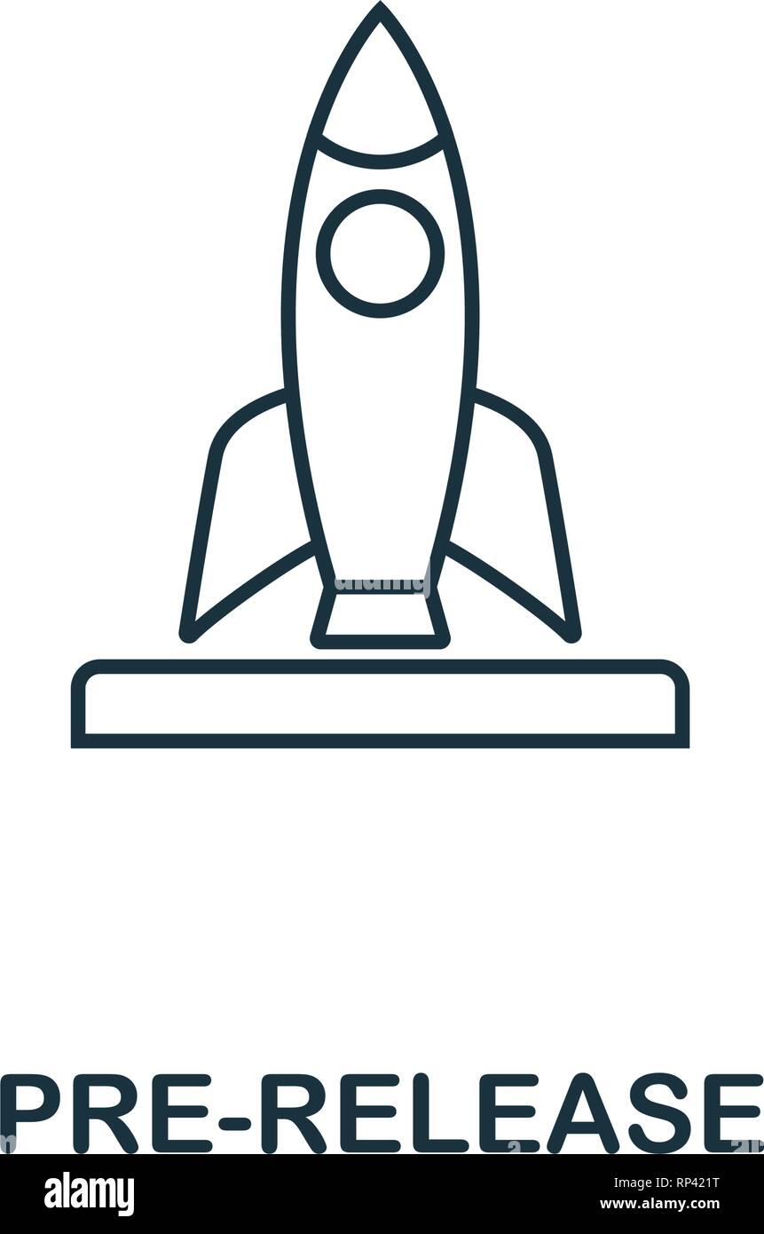 Pre-Release-outline-Symbol. Thin Line Element aus Crowdfunding icons ...